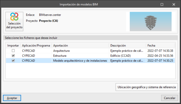 Cómo vincular la obra a un proyecto de BIMserver.center - Learning | Cype
