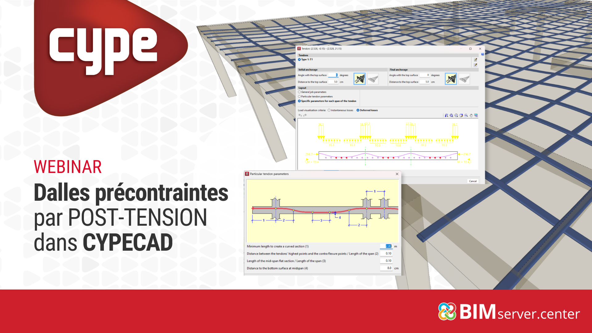 Dalles précontraintes par POST-TENSION dans CYPECAD - Learning | Cype