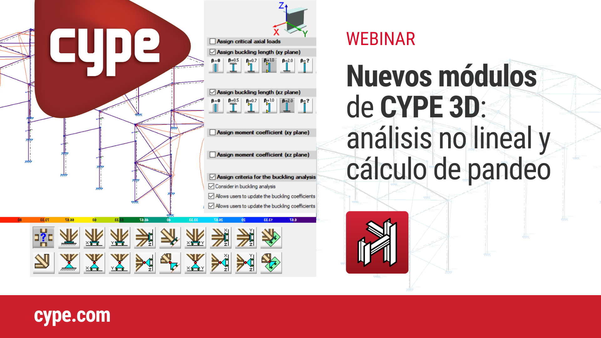 Nuevos módulos de CYPE 3D: análisis no lineal y cálculo de pandeo - Learning | Cype