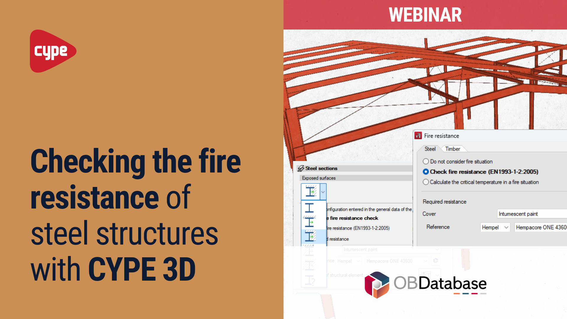 Checking the fire resistance of steel structures with CYPE 3D ...