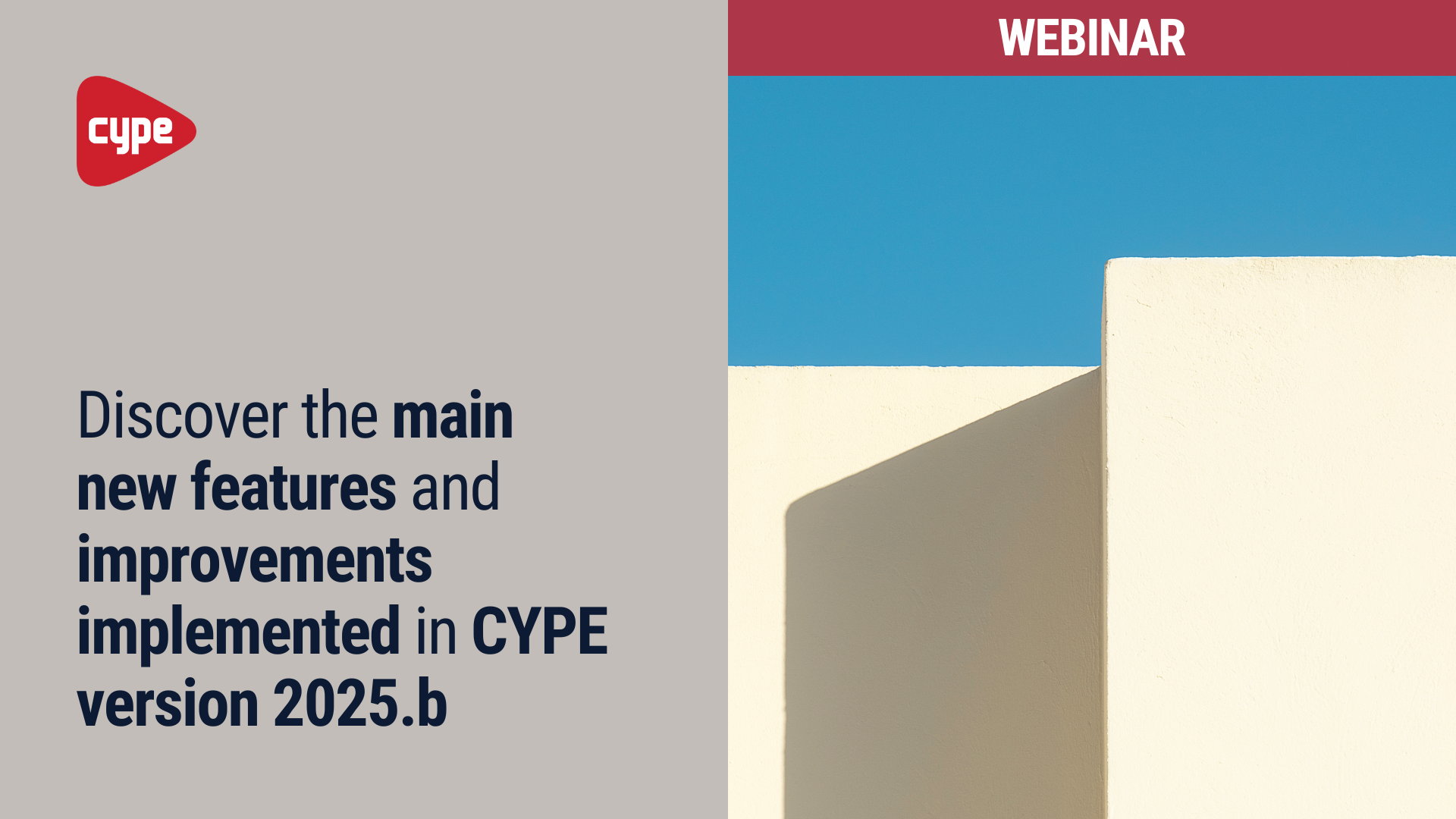 Discover the main new features and improvements implemented in CYPE version 2025.b - Learning | Cype