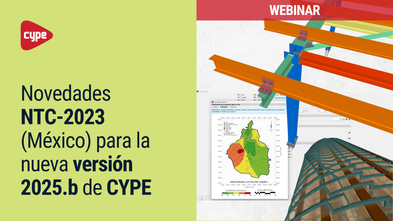 Novedades NTC-2023 (México) para la nueva versión 2025.b de CYPE - Learning | Cype