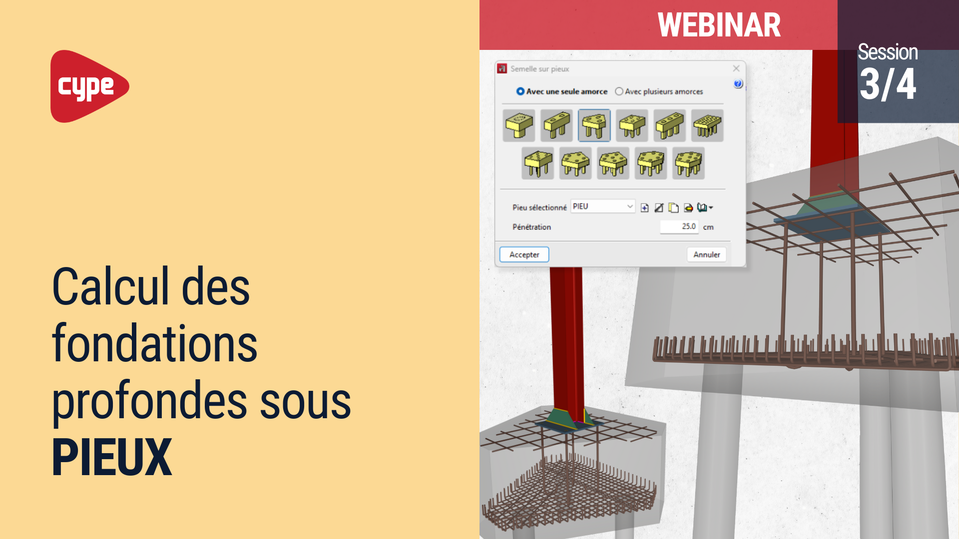 Calcul des fondations profondes sous PIEUX - Learning | Cype