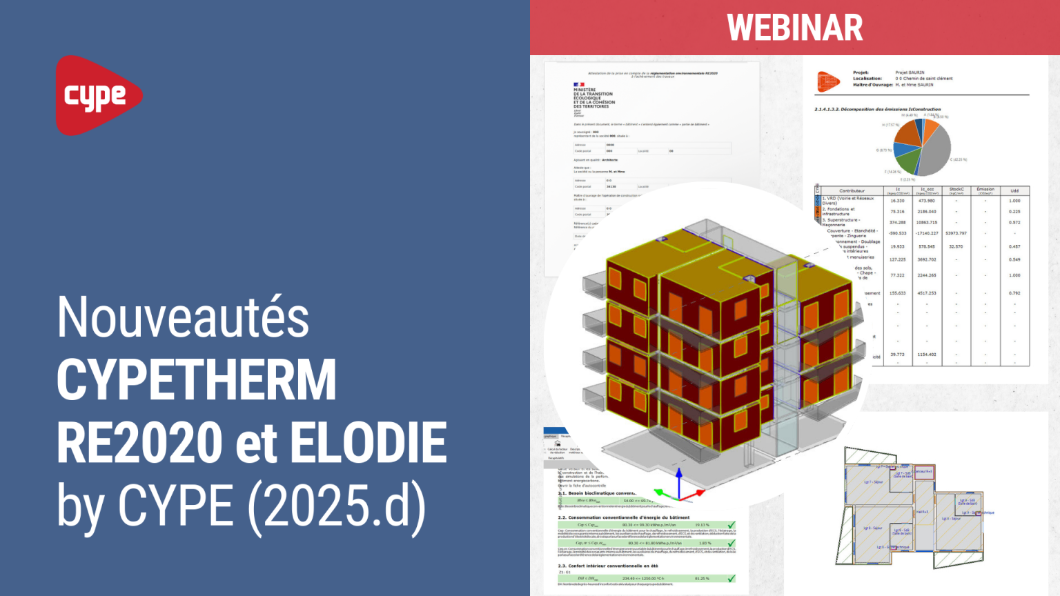 Nouveautés CYPETHERM RE2020 et ELODIE by CYPE (2025.d) - Learning | Cype