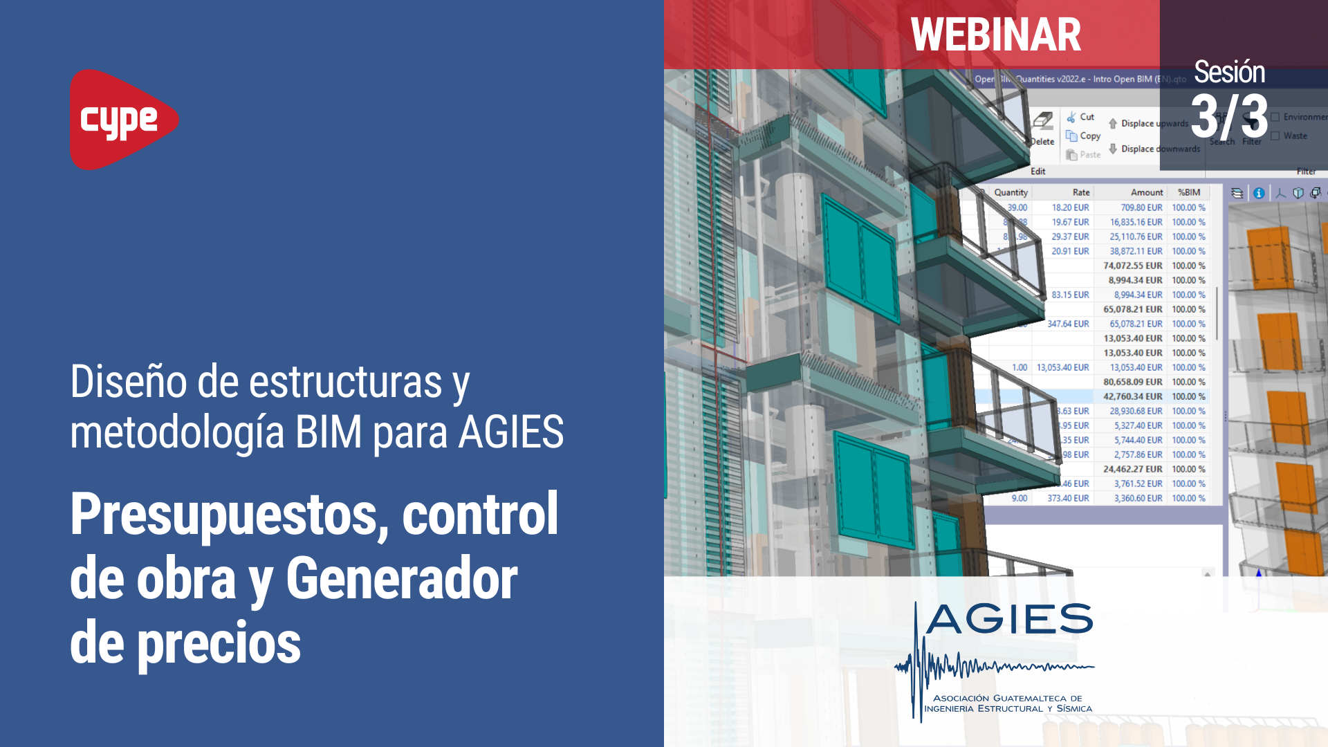 Diseño de Estructuras y Metodología BIM para AGIES - Sesión 3: Presupuestos, control de obra y ...