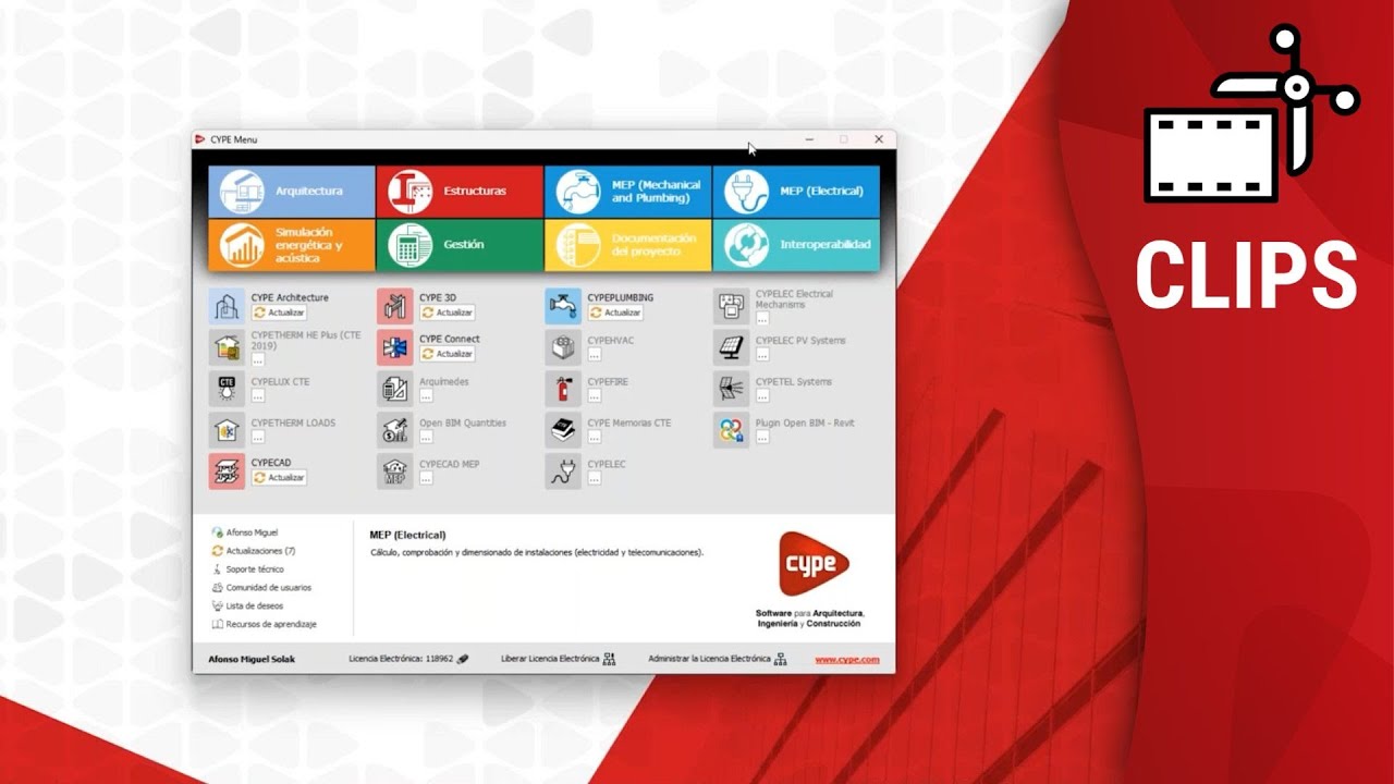 Descubre las novedades del CYPE Menu como la actualización de todas las ...