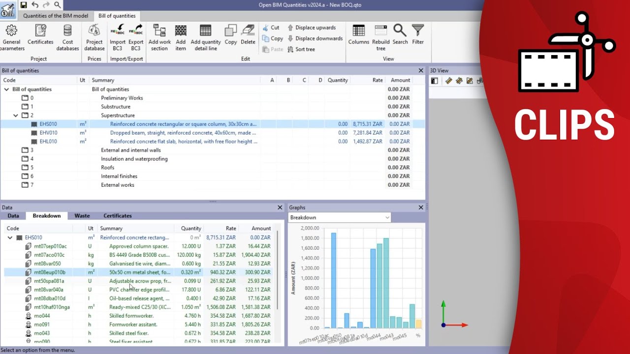 Open BIM Quantities: How to create the BoQ breakdown structure