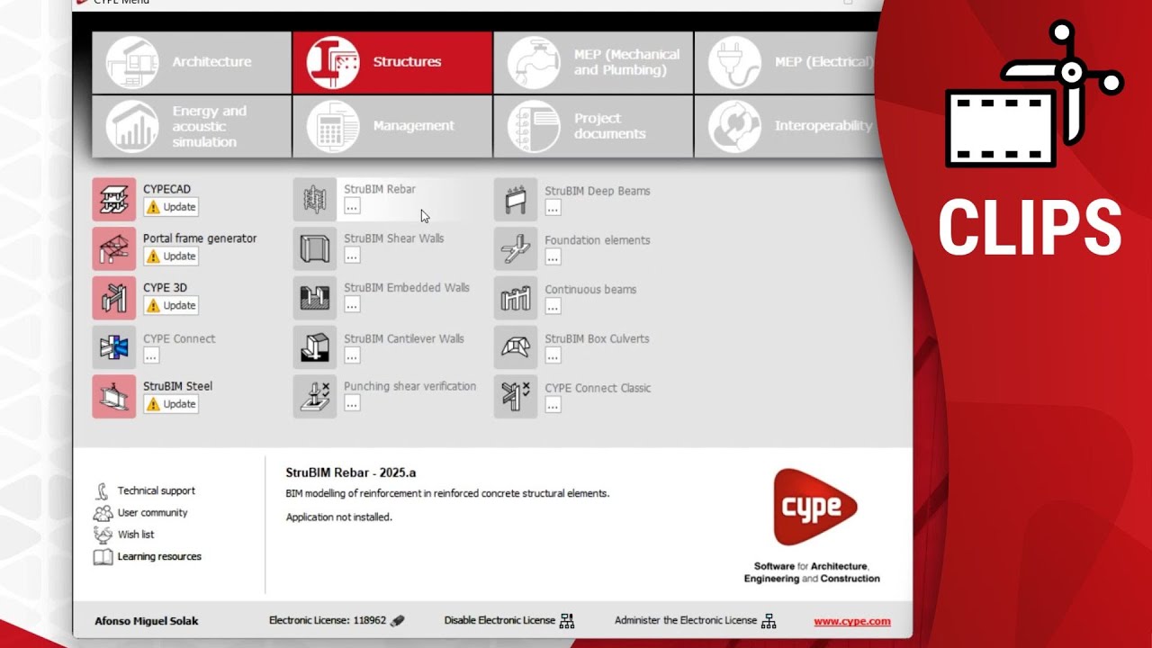 CYPE Menu: How to download and install CYPE 2025