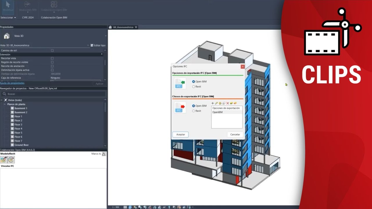 Plugin Open Bim Revit Opciones Ifc