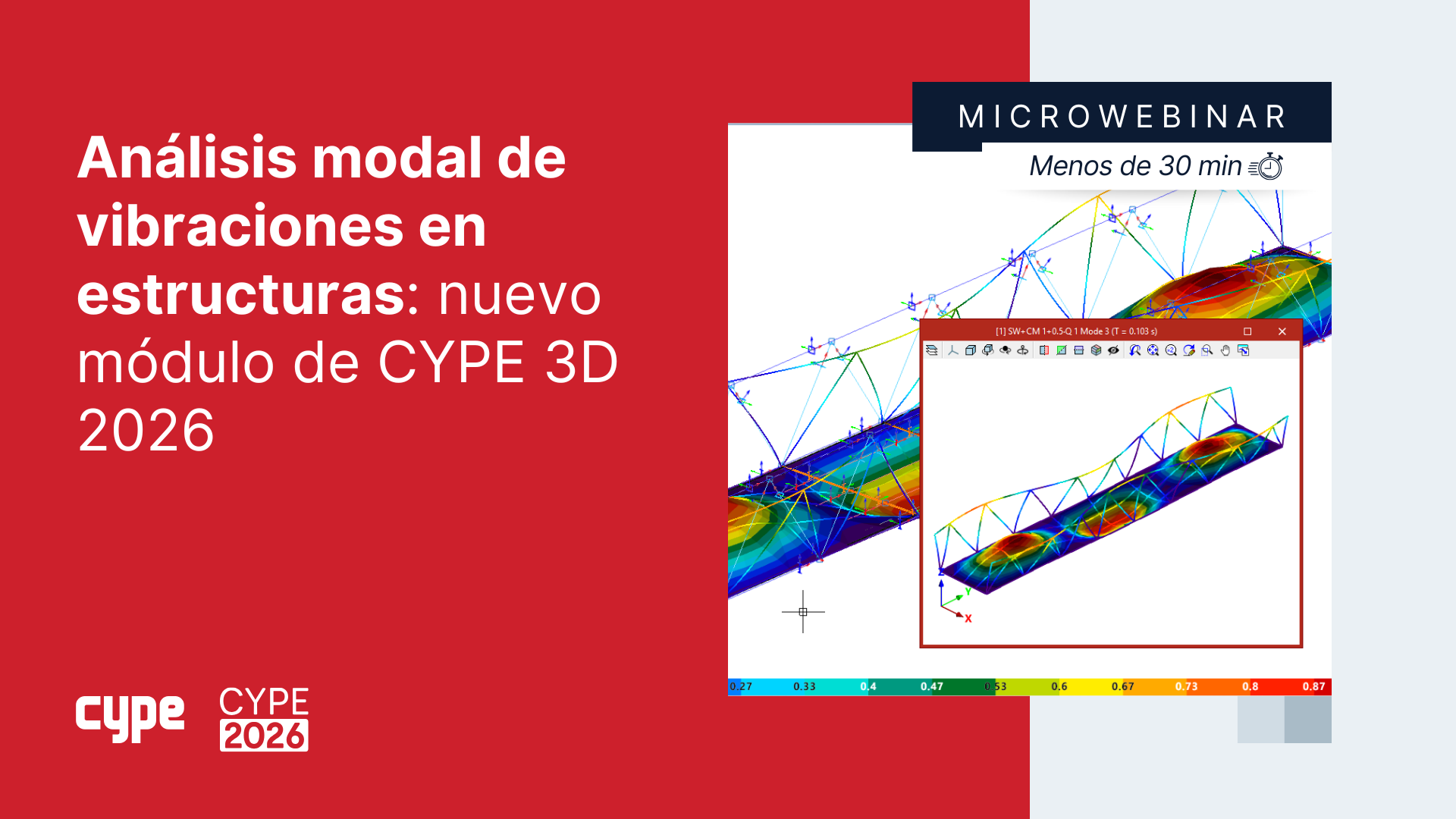 Análisis modal de vibraciones en estructuras: nuevo módulo de CYPE 3D 2026 - Learning | Cype