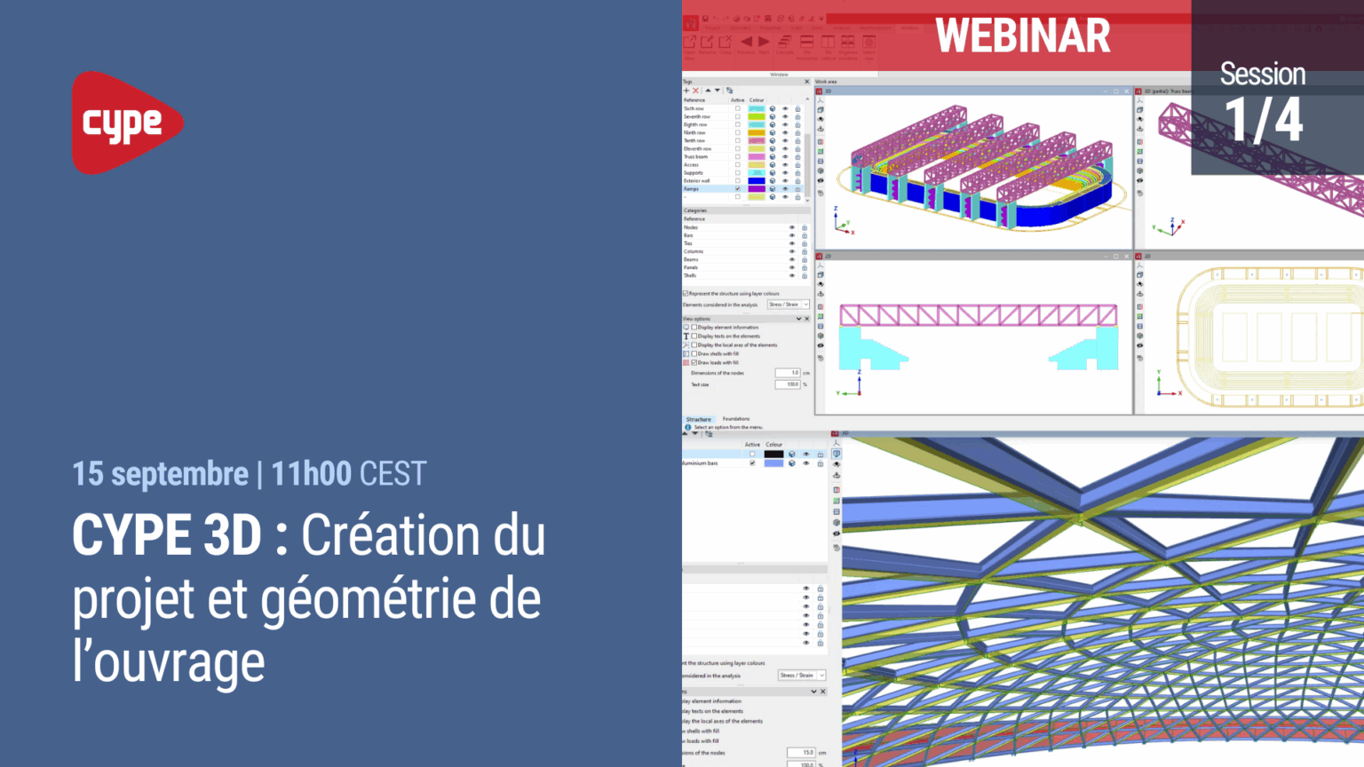 CYPE 3D : Création du projet et géométrie de l’ouvrage - Learning | Cype