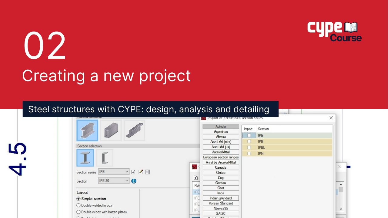 2 - Creating a new project | CYPE Steel Structures