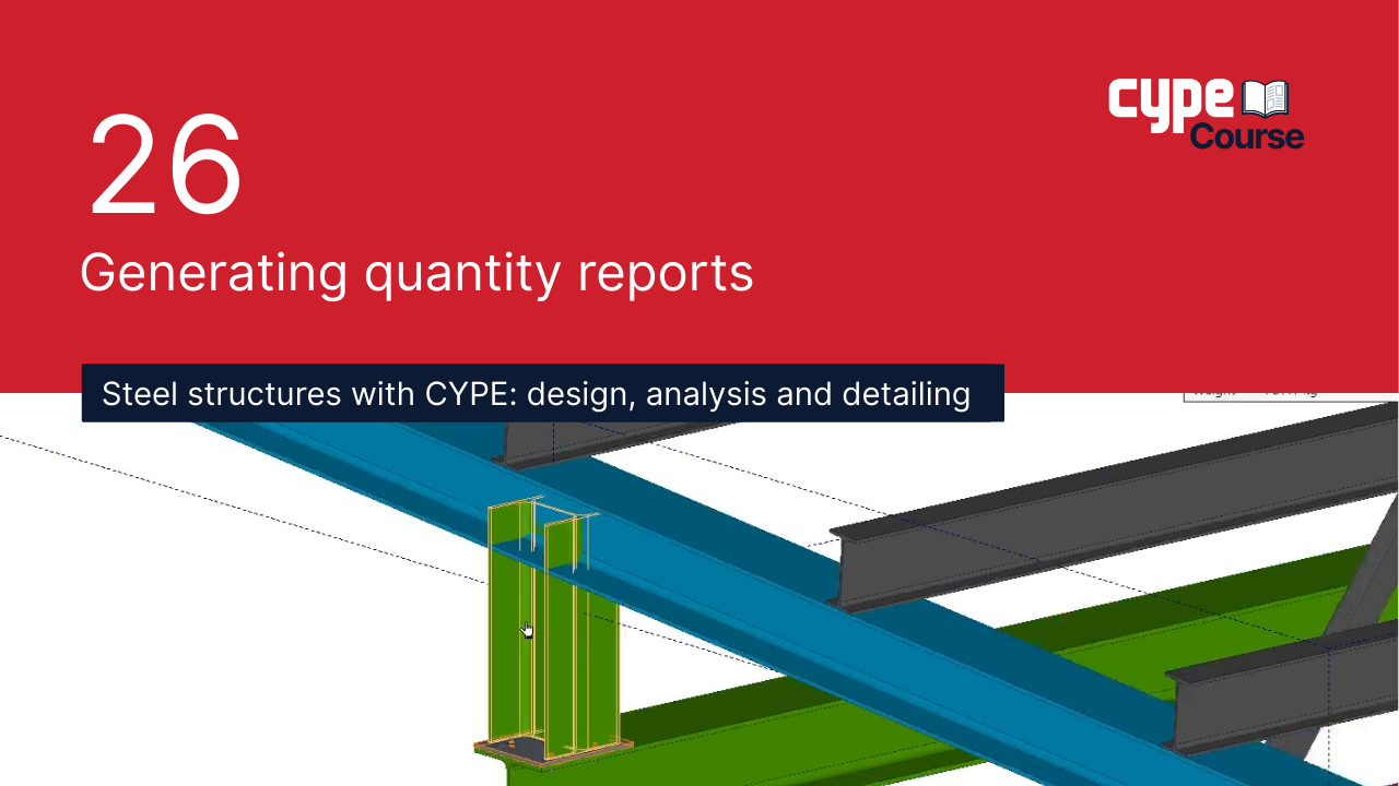 26 - Generating quantity reports | CYPE Steel Structures
